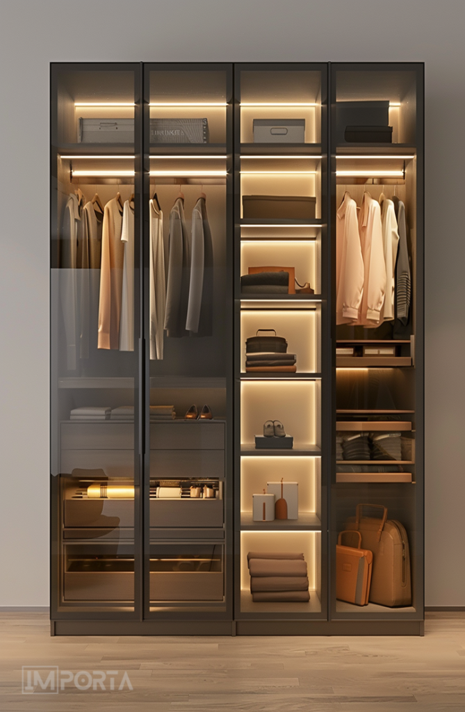 Glass doors wardrobe Dubai UAE from Importa for villa or apartments ...