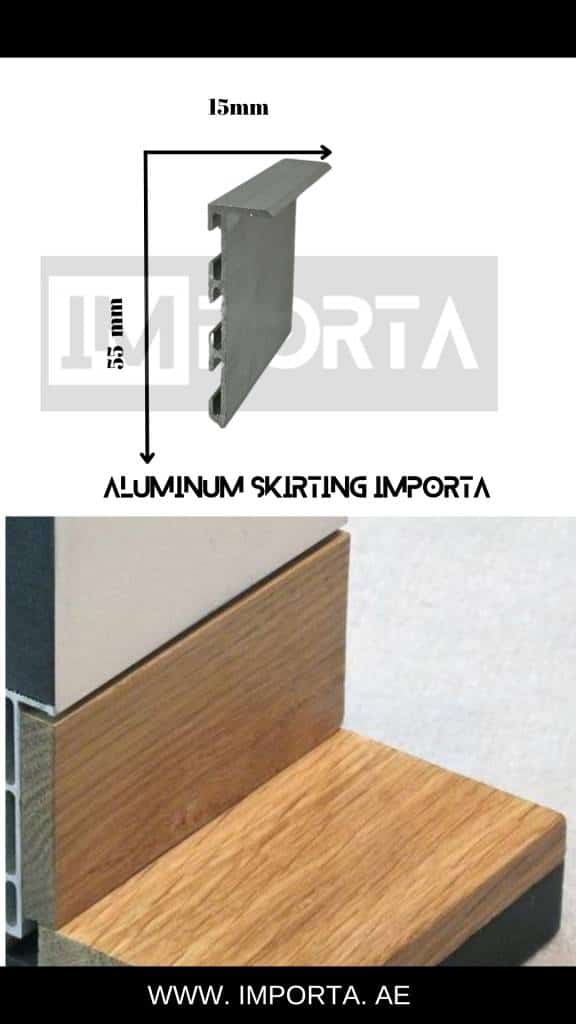 Aluminum hidden skirting plint Importa UAE