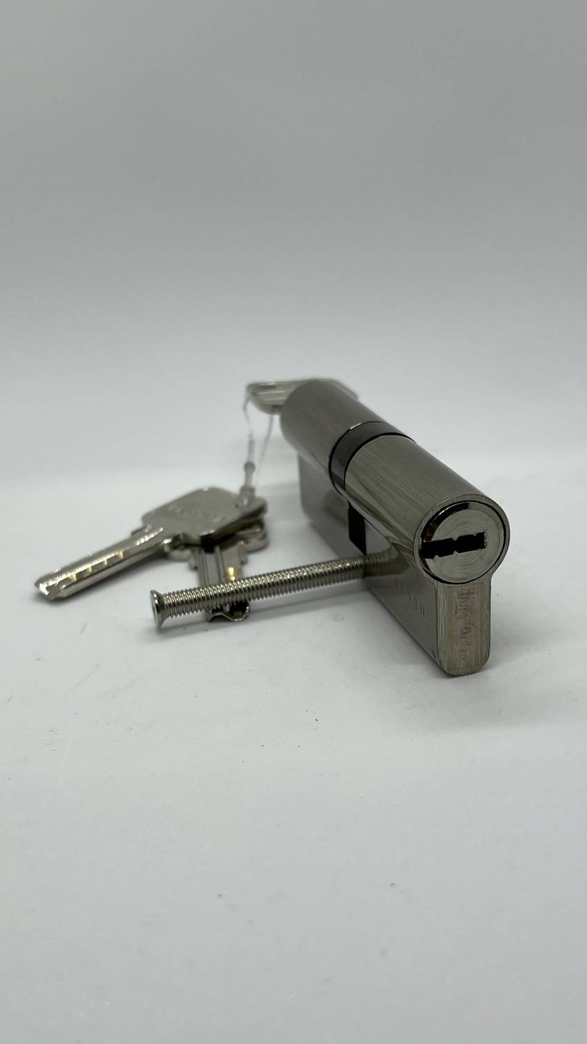 80 mm Door cylinder lock Silver with key: 40mm Key *40mm Key Importa ...