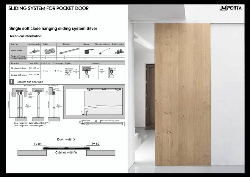 Double sliding doors for interior design. Sliding doors DXB UAE - Importa