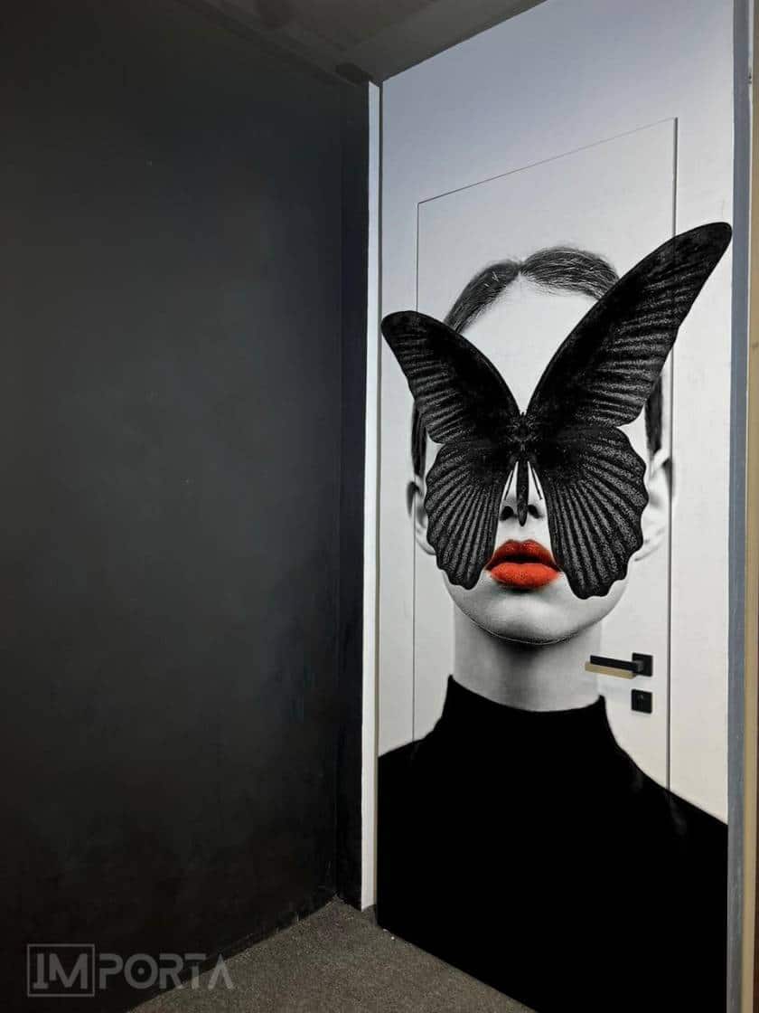 Doors for beauty salon door with wallpapers - Importa