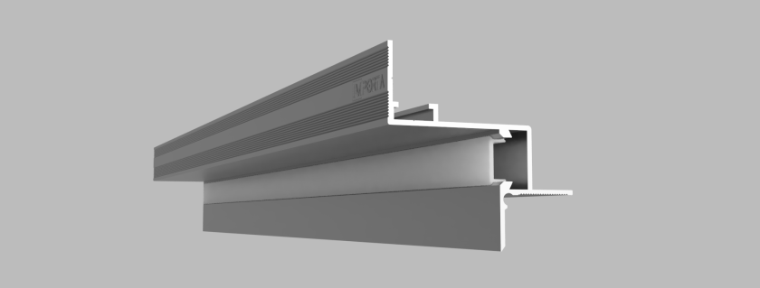 Universal ceiling shadow gap profile Z or S form Importa Silver - Importa