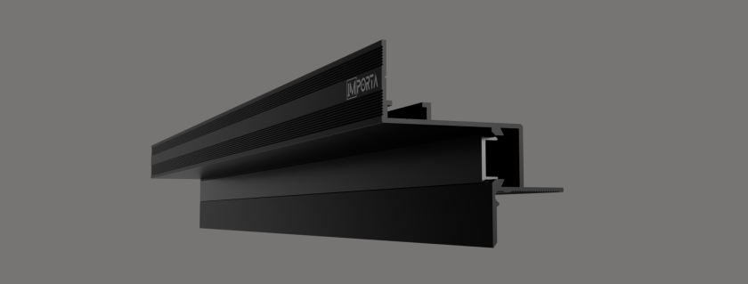 Black shadow gap aluminum profile with LED light for ceiling - Importa
