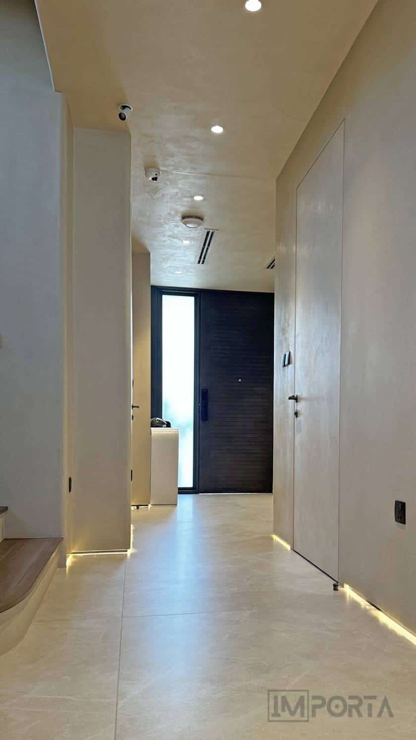 Dubai Hills luxury villa interior with shadow gap and concealed doors ...