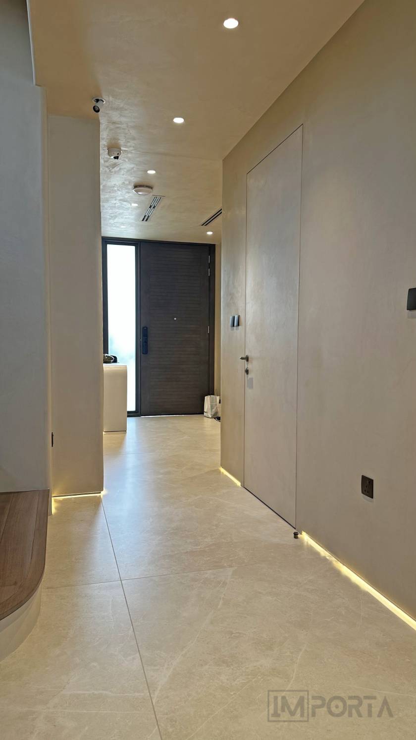 Importa aluminum skirting LED shadow gaps for flooring with doors - Importa