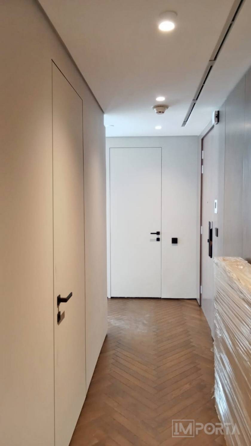 Importa filomuro Doors with Black aluminum frame profile in Bluewaters ...