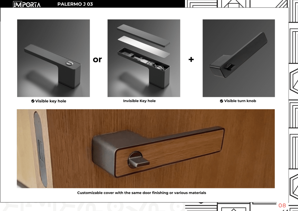 Invisible Door Handles Square Palermo Set with Magnetic Door Lock ...