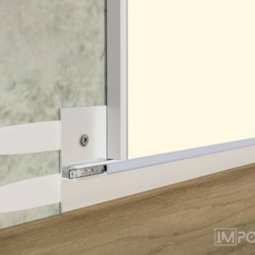 Hidden aluminum modern skirting, plinth for hidden installation - Importa